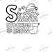 Santa Coloring SVG, Preschool Christmas Coloring SVG, Christmas ...