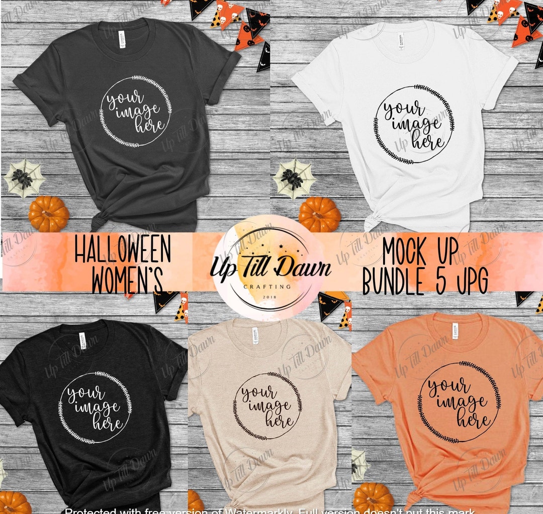 Halloween Women's Shirt Mock Up, T Shirt Mock Up, Bella Canvas ...