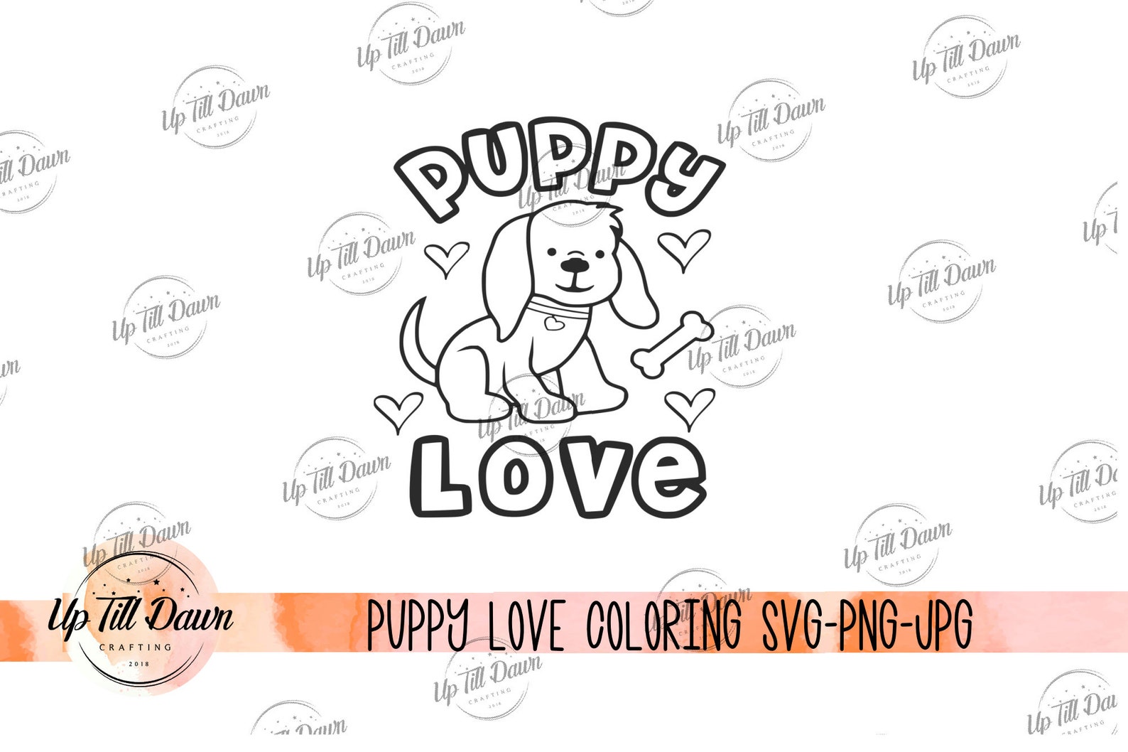 Puppy Coloring SVG, Dog Coloring SVG, Puppy Party Favor - Etsy