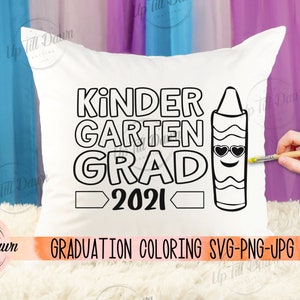 Kindergarten Graduation SVG Kindergarten Coloring SVG Kinder | Etsy