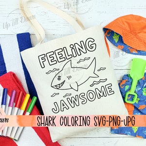 Coloring Shark SVG, Shark Jawsome SVG - Etsy