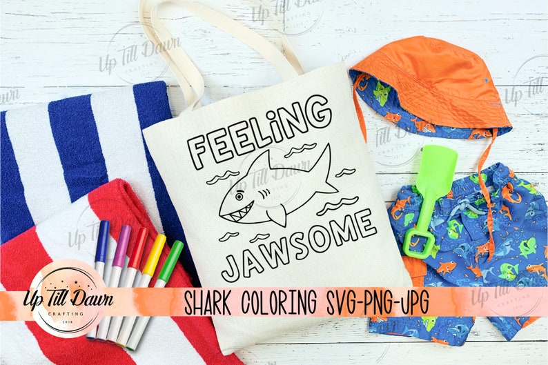 Coloring Shark SVG, Shark Jawsome SVG - Etsy