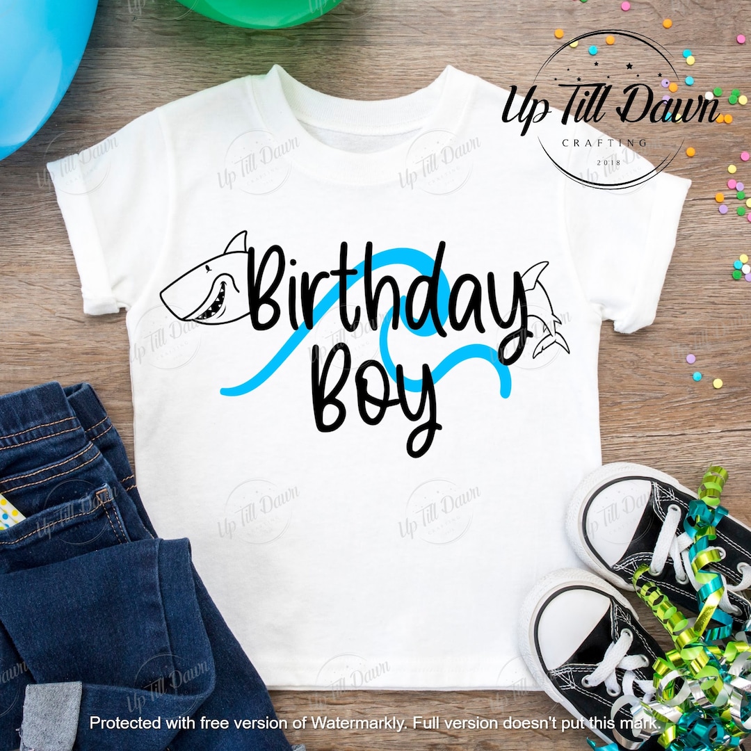 Shark Birthday Boy SVG, Shark Birthday SVG, Shark Shirt SVG - Etsy