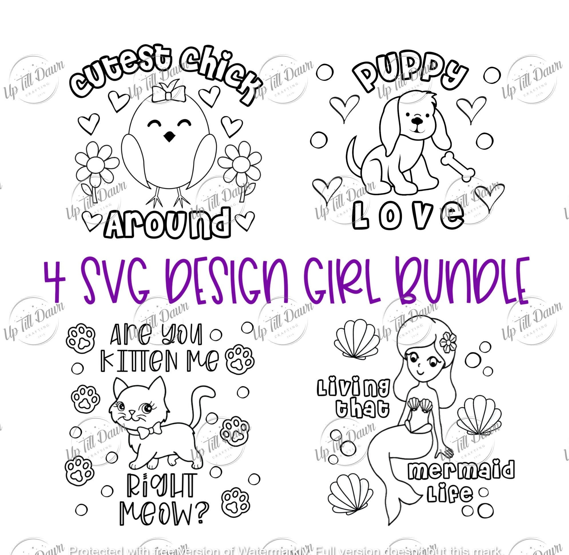 Girl Coloring SVG Bundle Coloring SVG - Etsy Australia