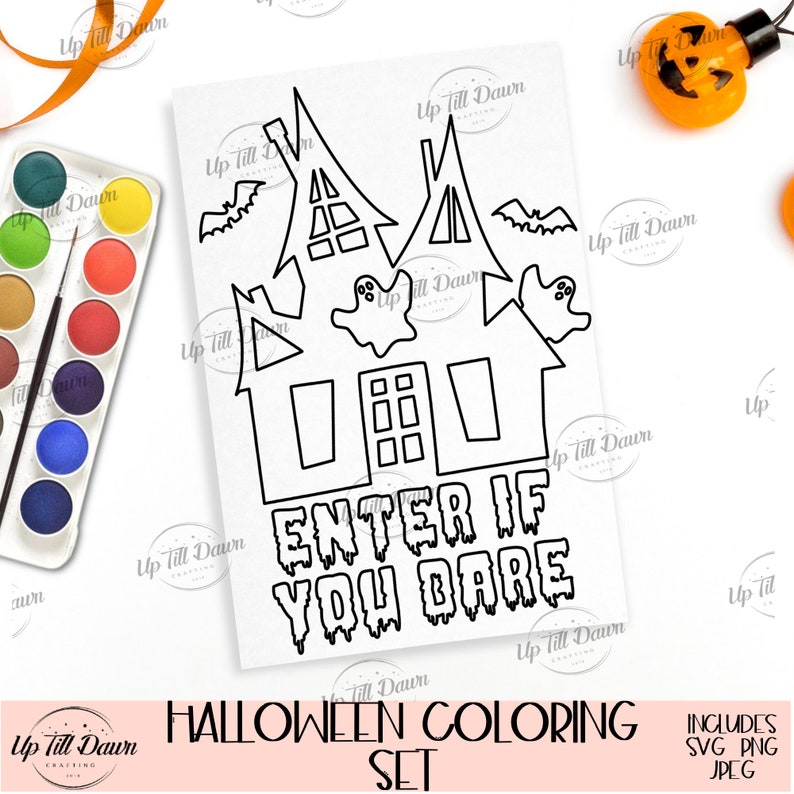 Halloween Kids Coloring Bundle, Trick or Treat Candy Bag SVG, Halloween ...