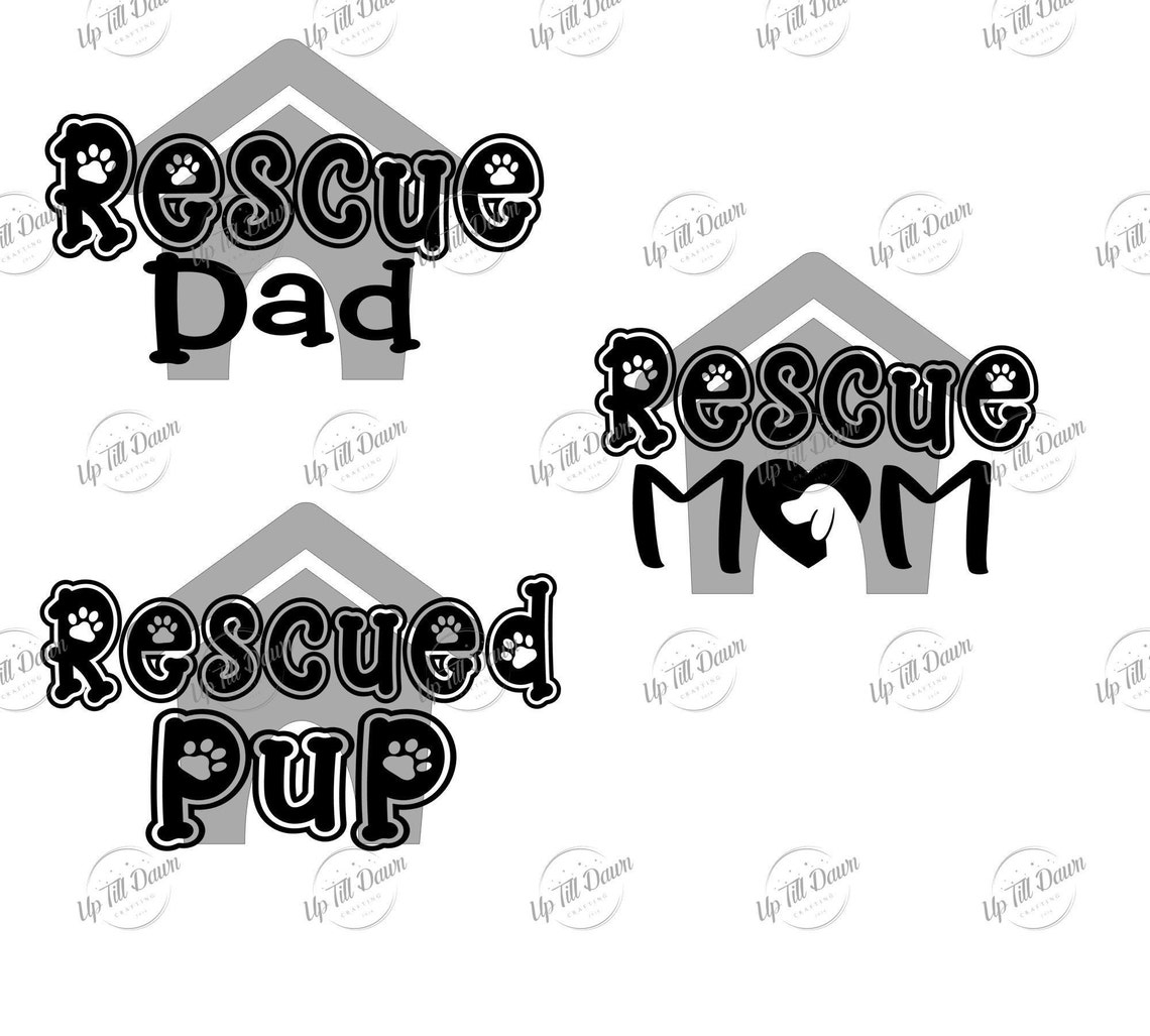 Dog Adoption SVG Bundle, Rescue Mom and Dad SVG - Etsy