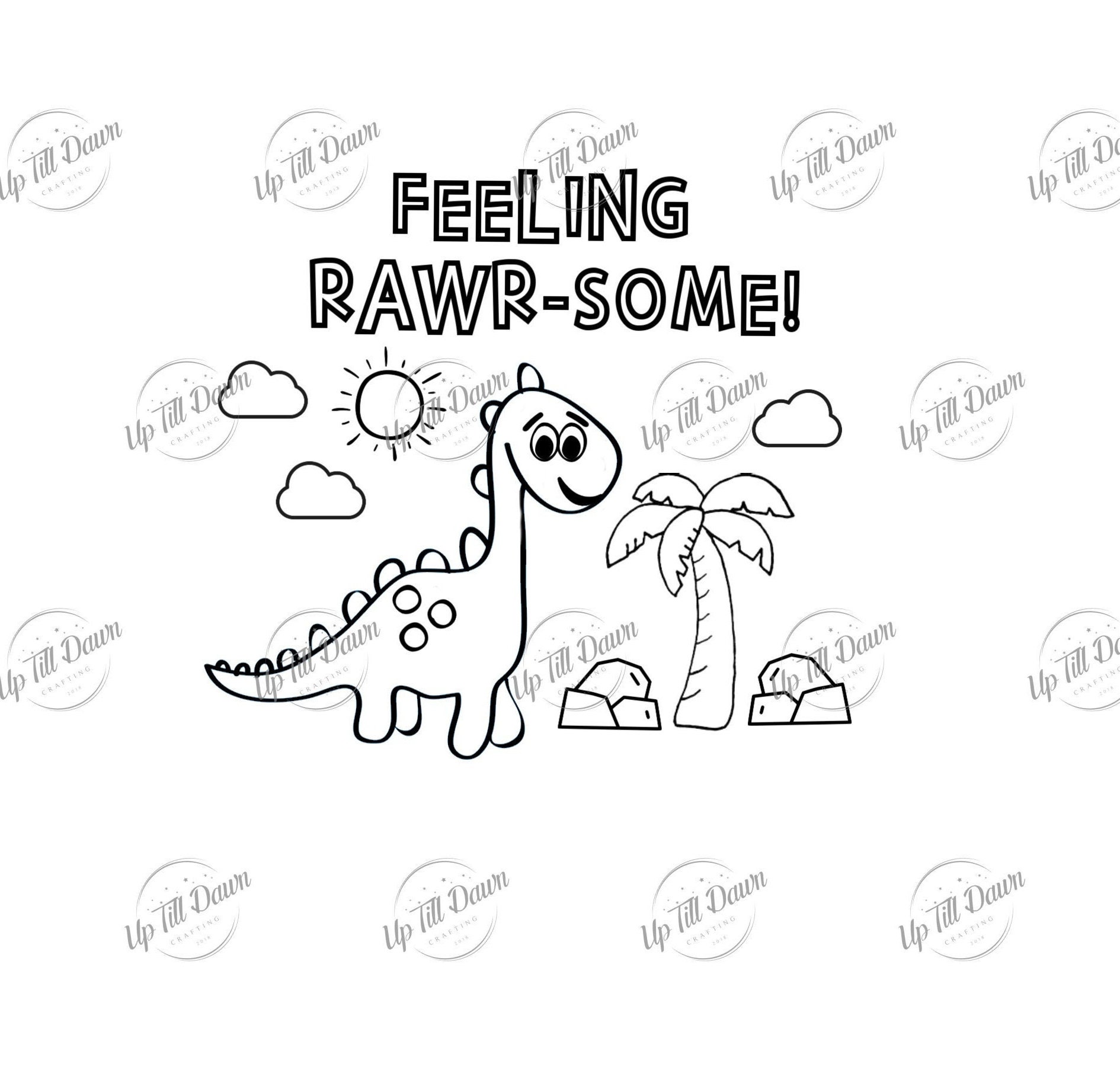 Dinosaur Coloring SVG Dinosaur SVG Toddler Dinosaur SVG - Etsy