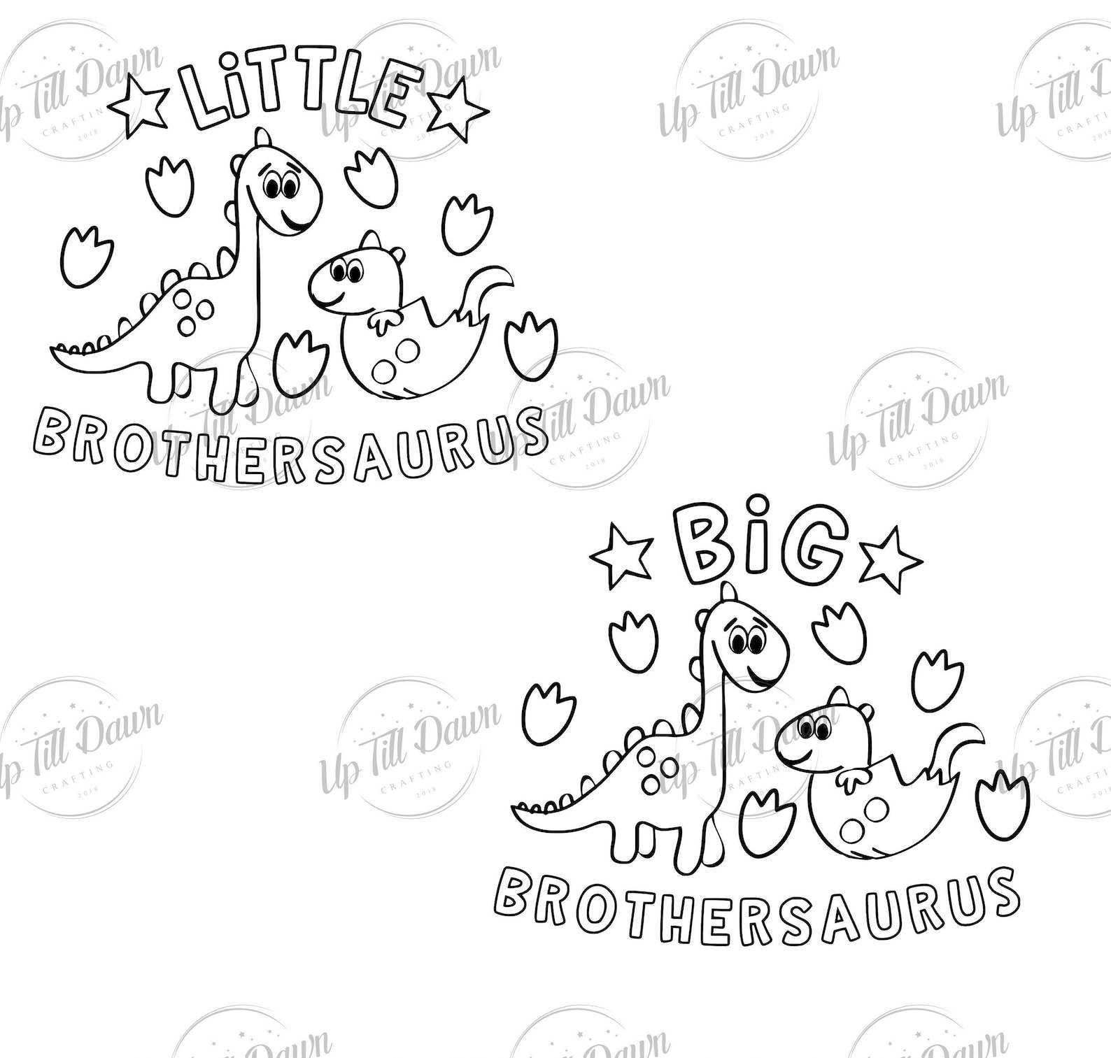 Big Brother Dinosaur SVG Little Brother Brother SVG Dinosaur - Etsy