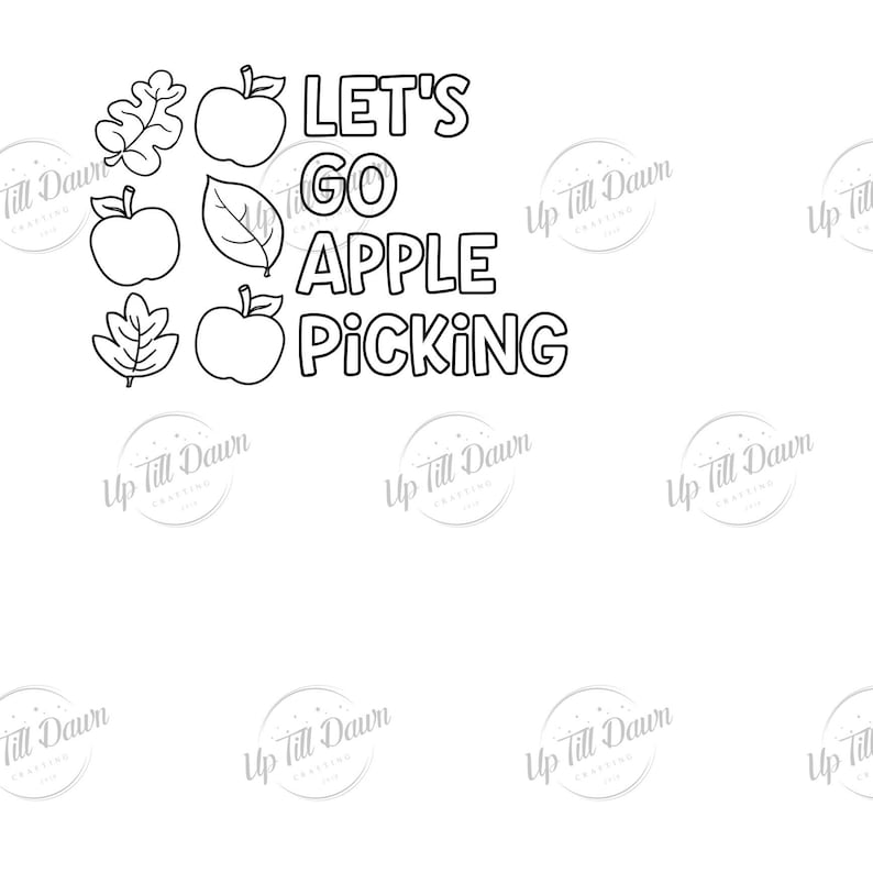 Apple Picking Coloring SVG Fall Coloring Shirt SVG - Etsy