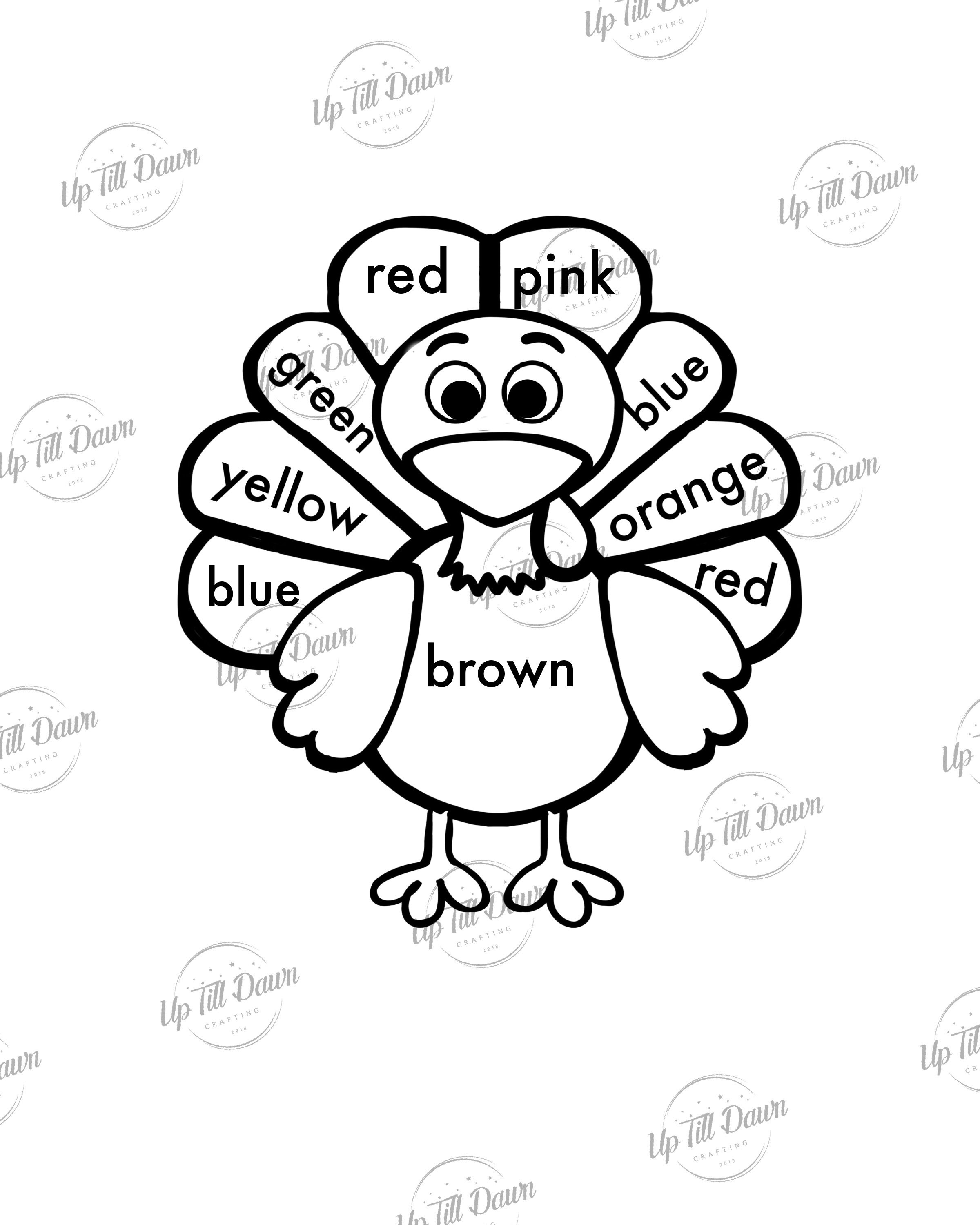 Thanksgiving Coloring SVG, Turkey Coloring SVG, Color the Turkey Shirt ...
