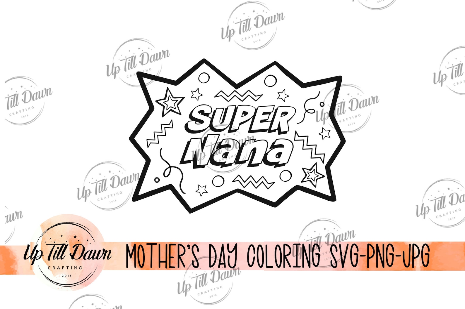 Super Nana SVG Coloring SVG Mother's Day SVG Best Nana | Etsy