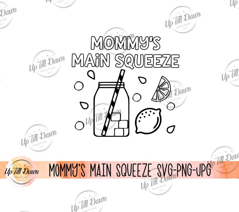 Mommy's Main Squeeze SVG Lemonade SVG Summer Coloring | Etsy