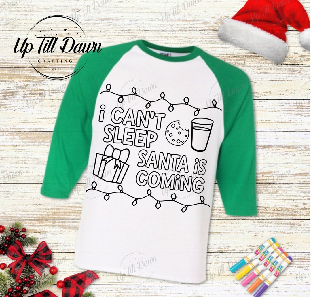 Santa Coloring SVG, Christmas Coloring Shirt SVG - Etsy