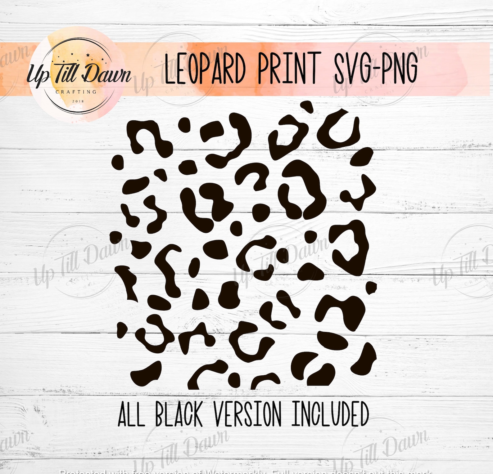 Leopard Print Pattern SVG - Etsy