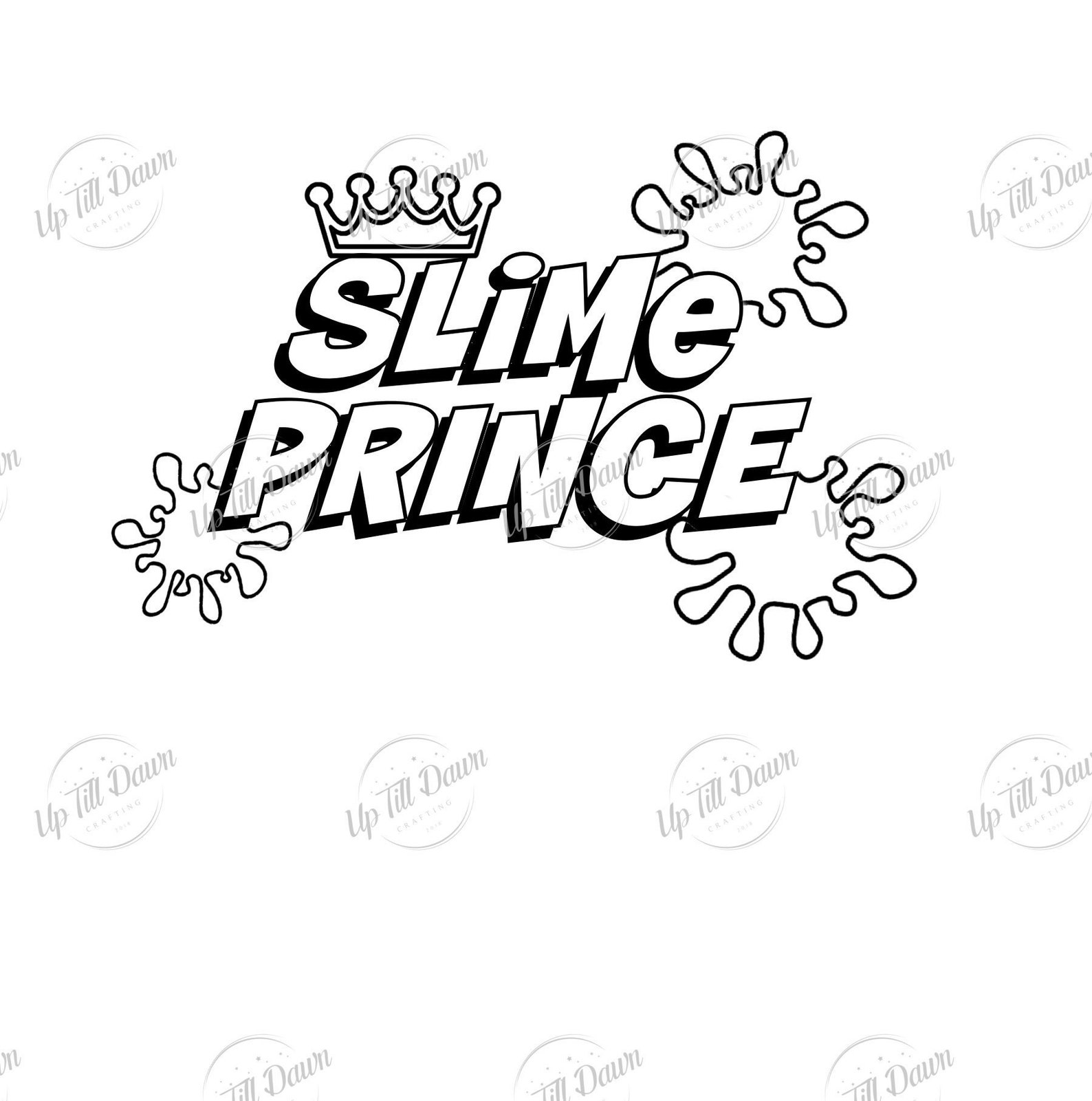 Slime Prince Coloring SVG Slime Coloring Page Slime Coloring - Etsy