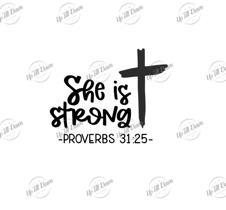 She is Strong SVG Bible Scripture SVG Inspirational SVG | Etsy