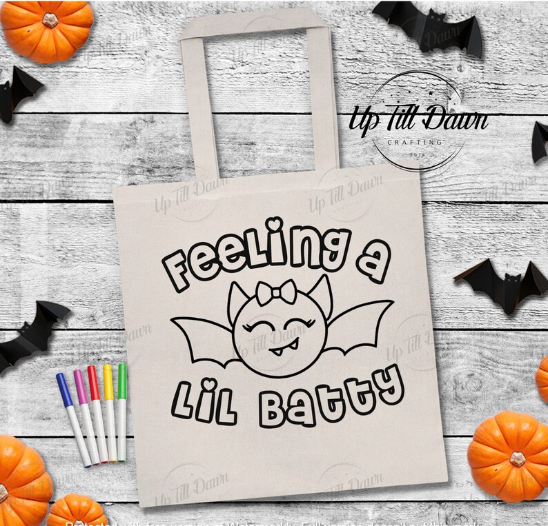 Feeling A Lil Batty SVG Halloween Coloring SVG Bat Coloring - Etsy