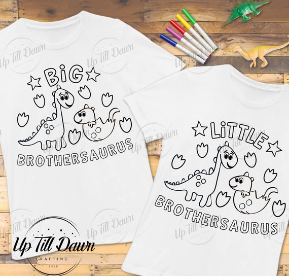 Big Brother Dinosaur SVG Little Brother Brother SVG Dinosaur | Etsy