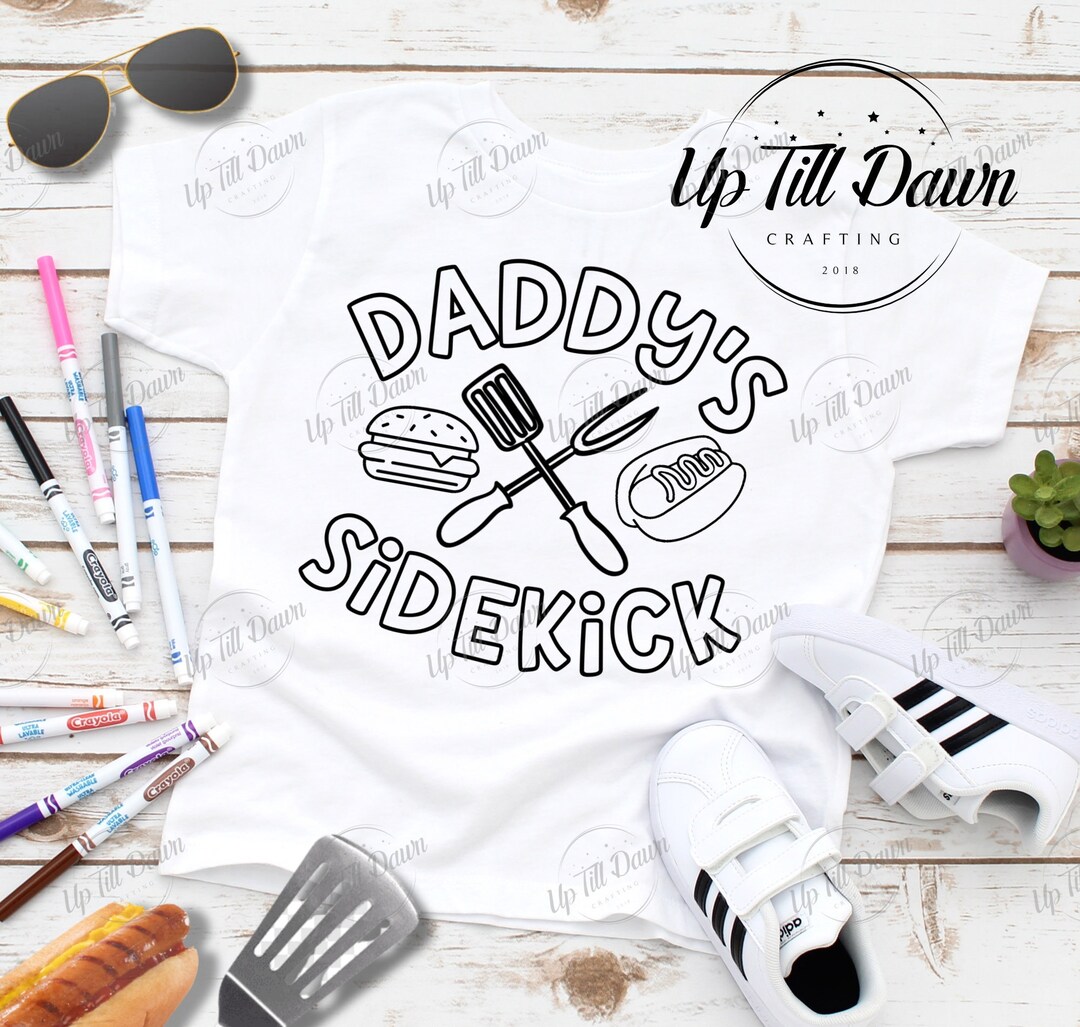 Daddy's Sidekick Coloring SVG, Father's Day SVG - Etsy