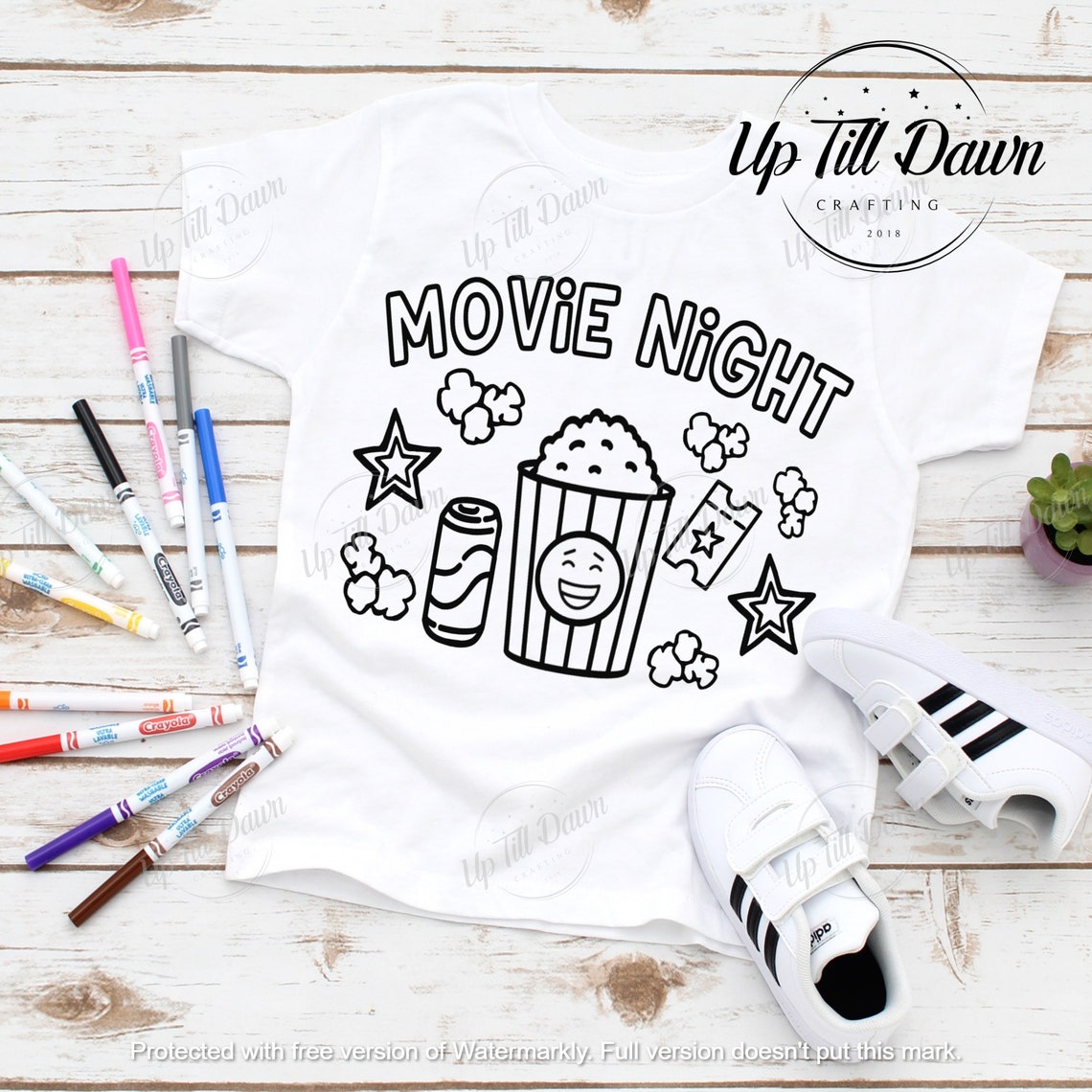 Movie Night SVG Movie Coloring Shirt SVG - Etsy