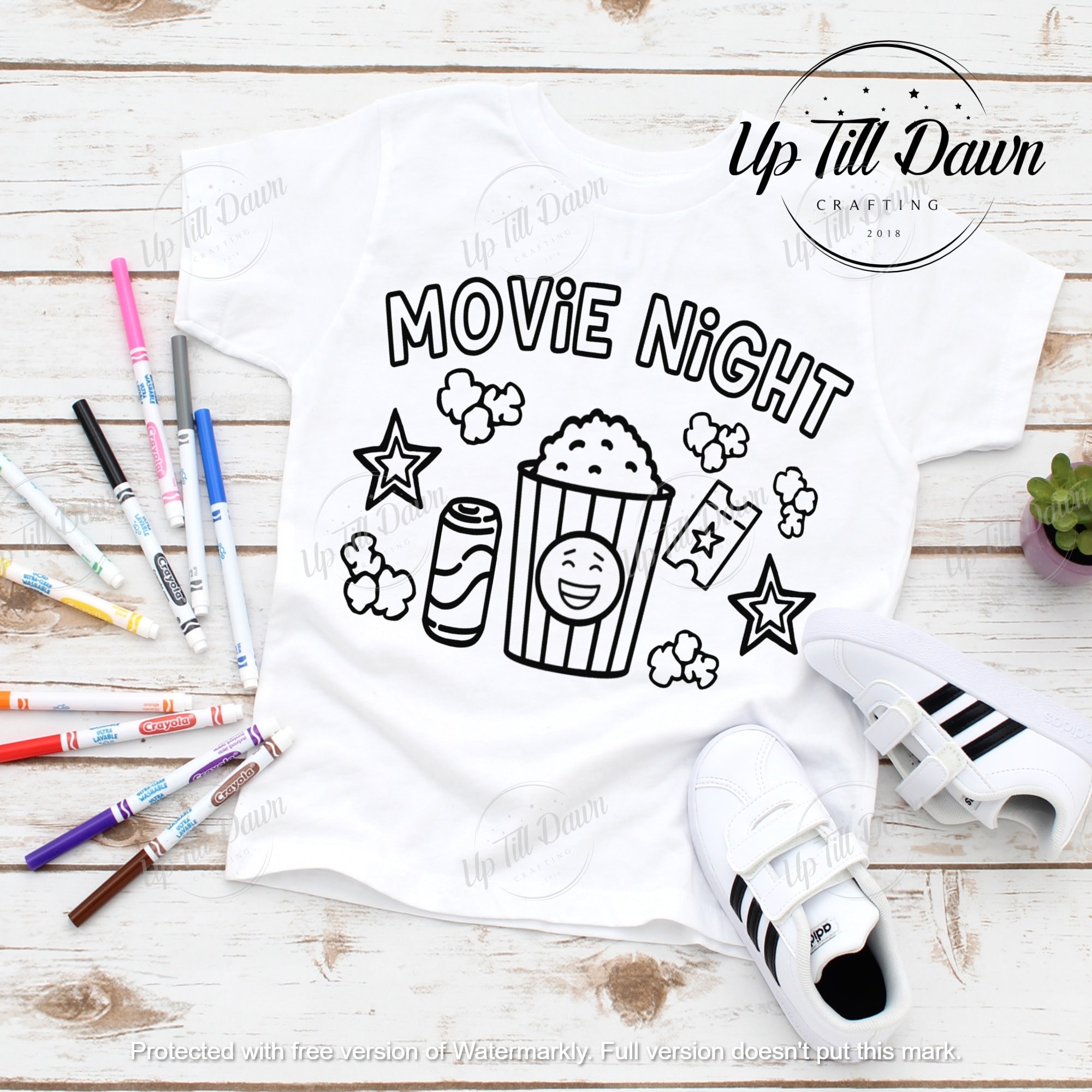 Movie Night SVG Movie Coloring Shirt SVG - Etsy