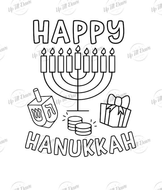 Feliz Hanukkah Para Colorear