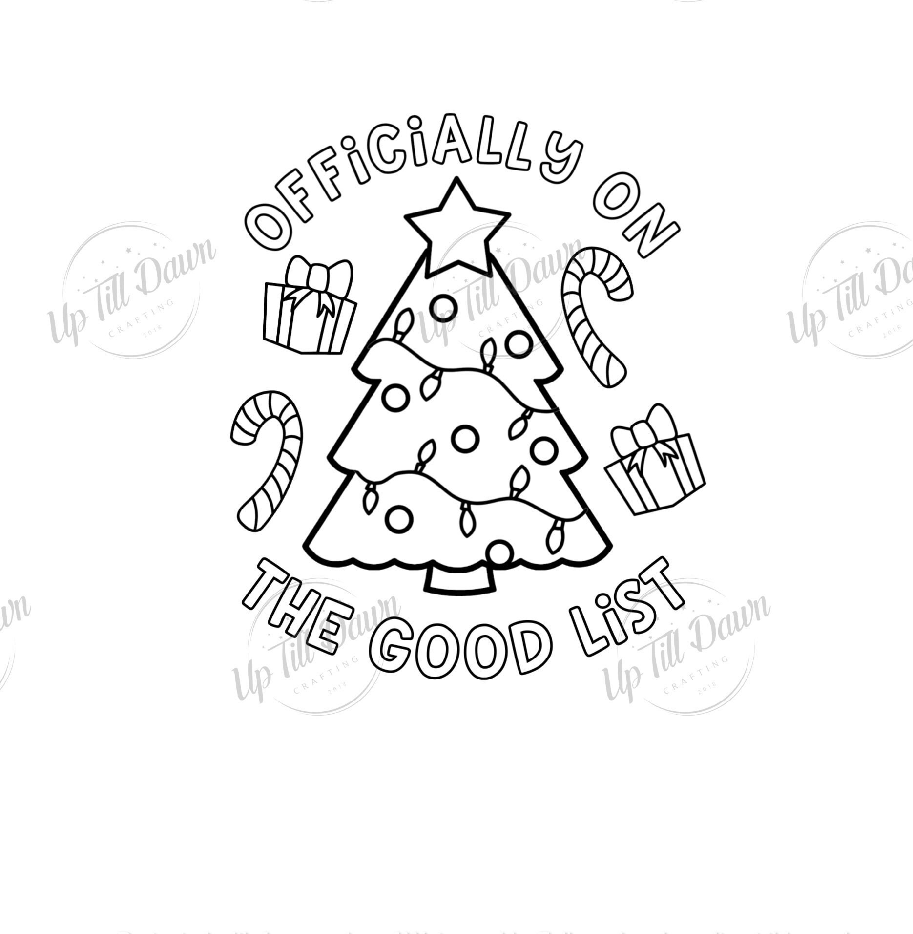 On the Good List SVG, Christmas Coloring Shirt SVG - Etsy