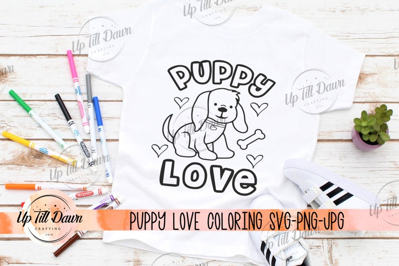 Puppy Coloring SVG Dog Coloring SVG Puppy Party Favor - Etsy