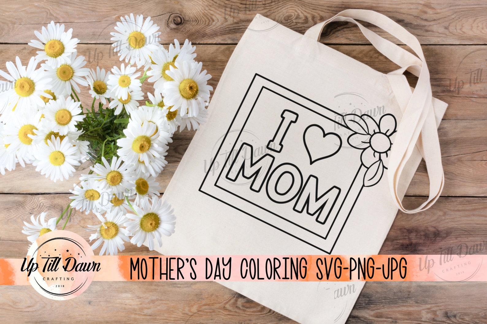 I Heart Mom Coloring SVG Mother's Day SVG I Love Mom SVG | Etsy