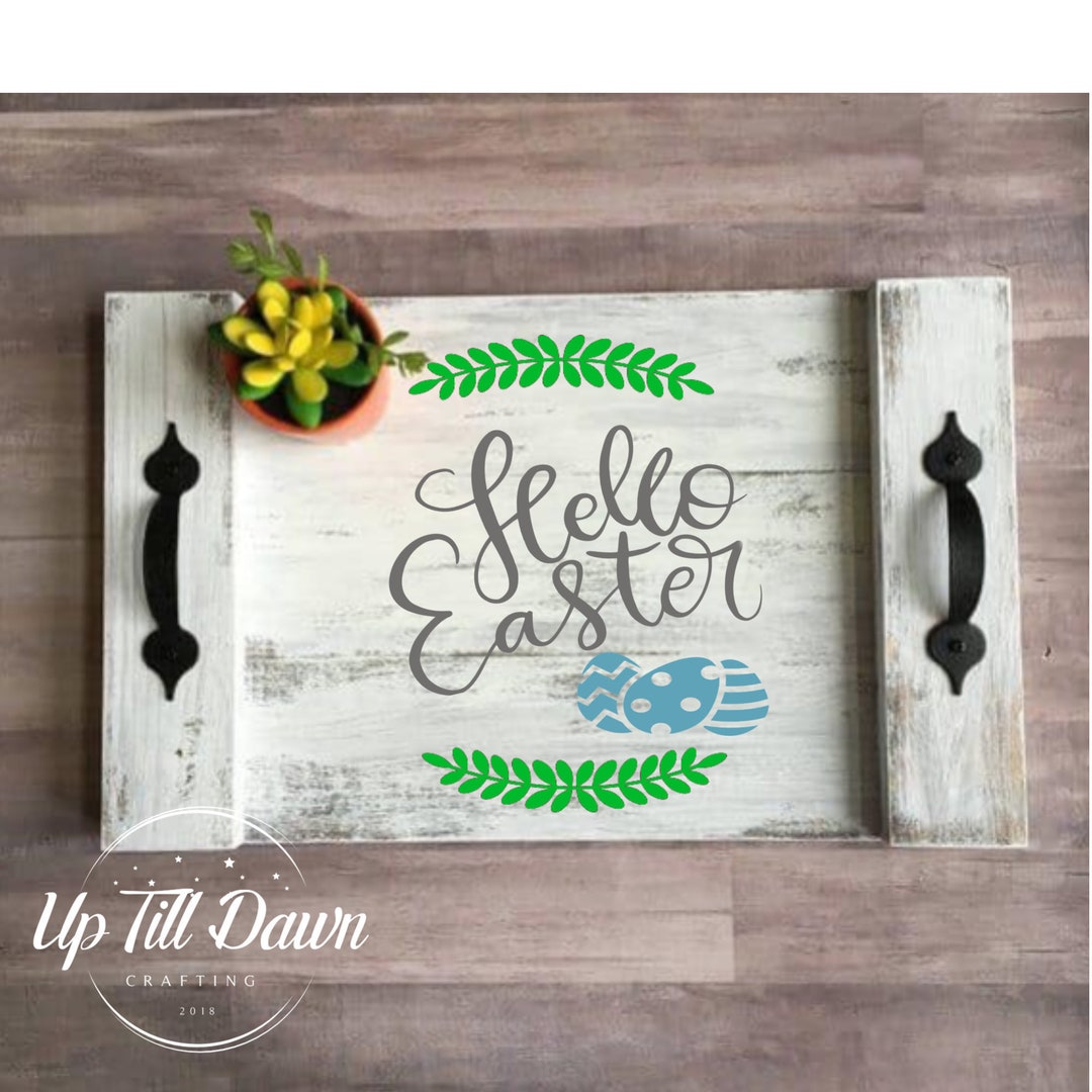 Pasen Rustiek decor SVG Hallo Pasen SVG - Etsy Nederland