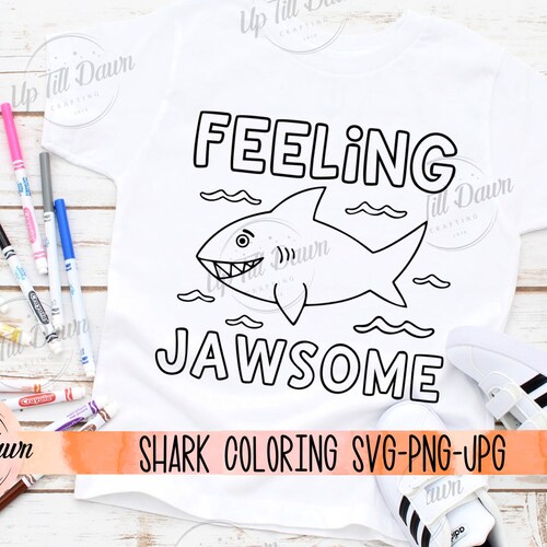 Coloring Shark SVG Shark Jawsome SVG - Etsy