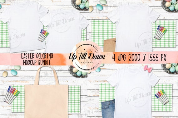 Easter Mockup Bundle Child Coloring Mock Up Easter White | Etsy