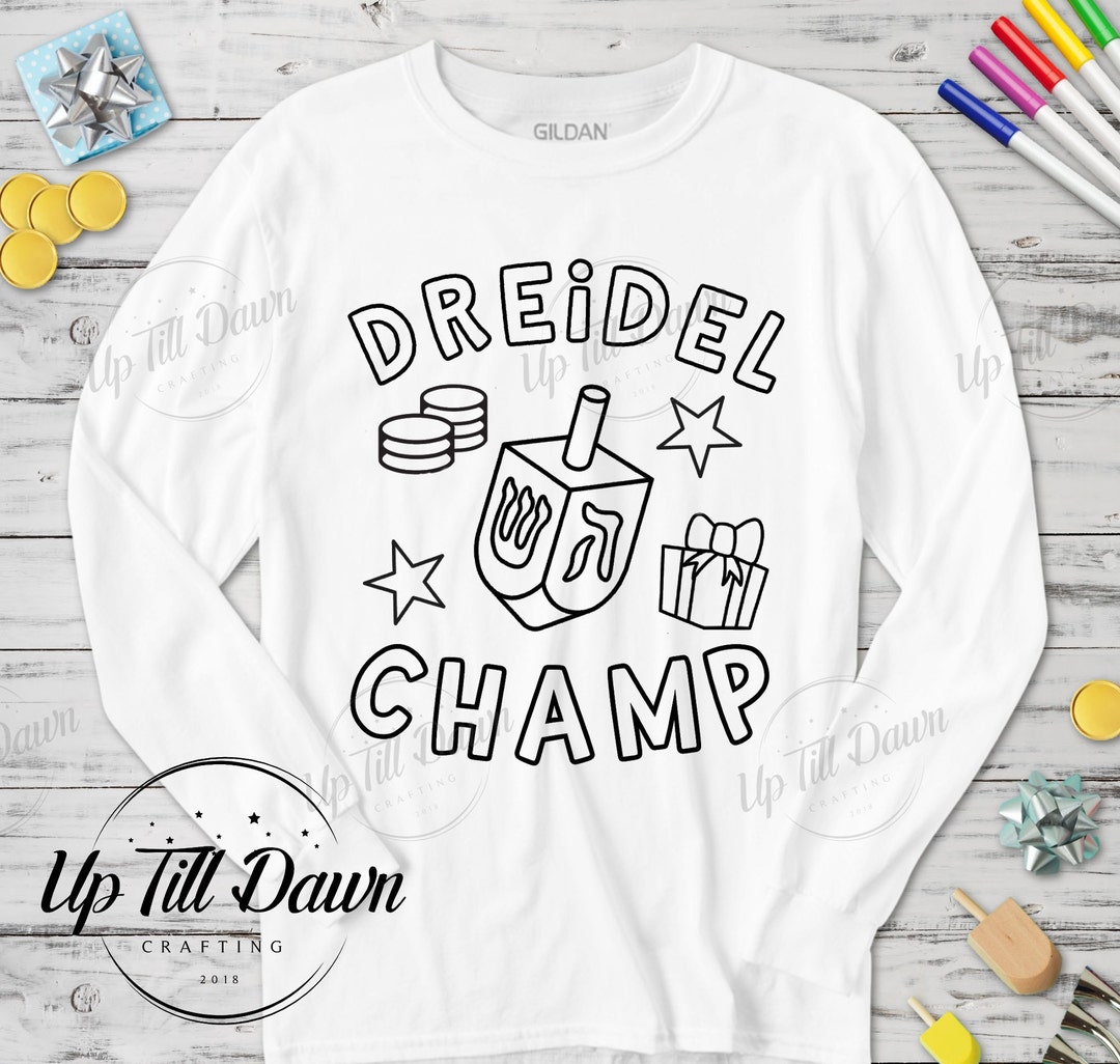 Dreidel Coloring SVG, How I Roll Dreidel SVG, Hanukkah Kids Shirt SVG ...