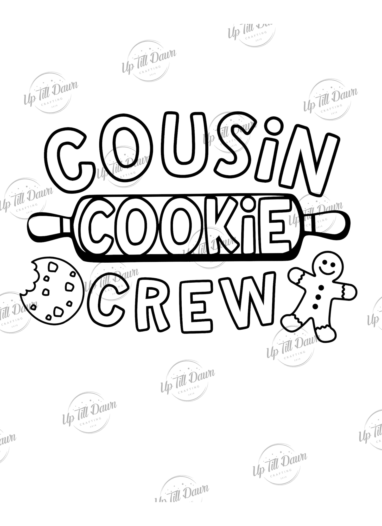 Cousin Cookie Crew SVG Christmas Coloring Shirt SVG Cookie - Etsy