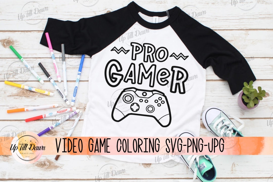 Video Game Coloring SVG, Video Gamer SVG, Pro Gamer SVG, Video Game ...