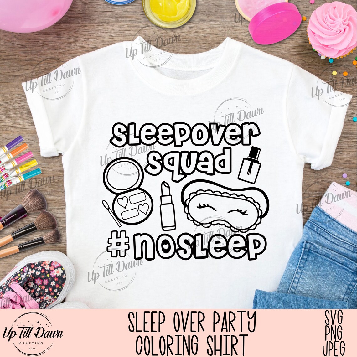 Sleep Over Party SVG, Spa Party SVG, Sleep Over Birthday SVG - Etsy