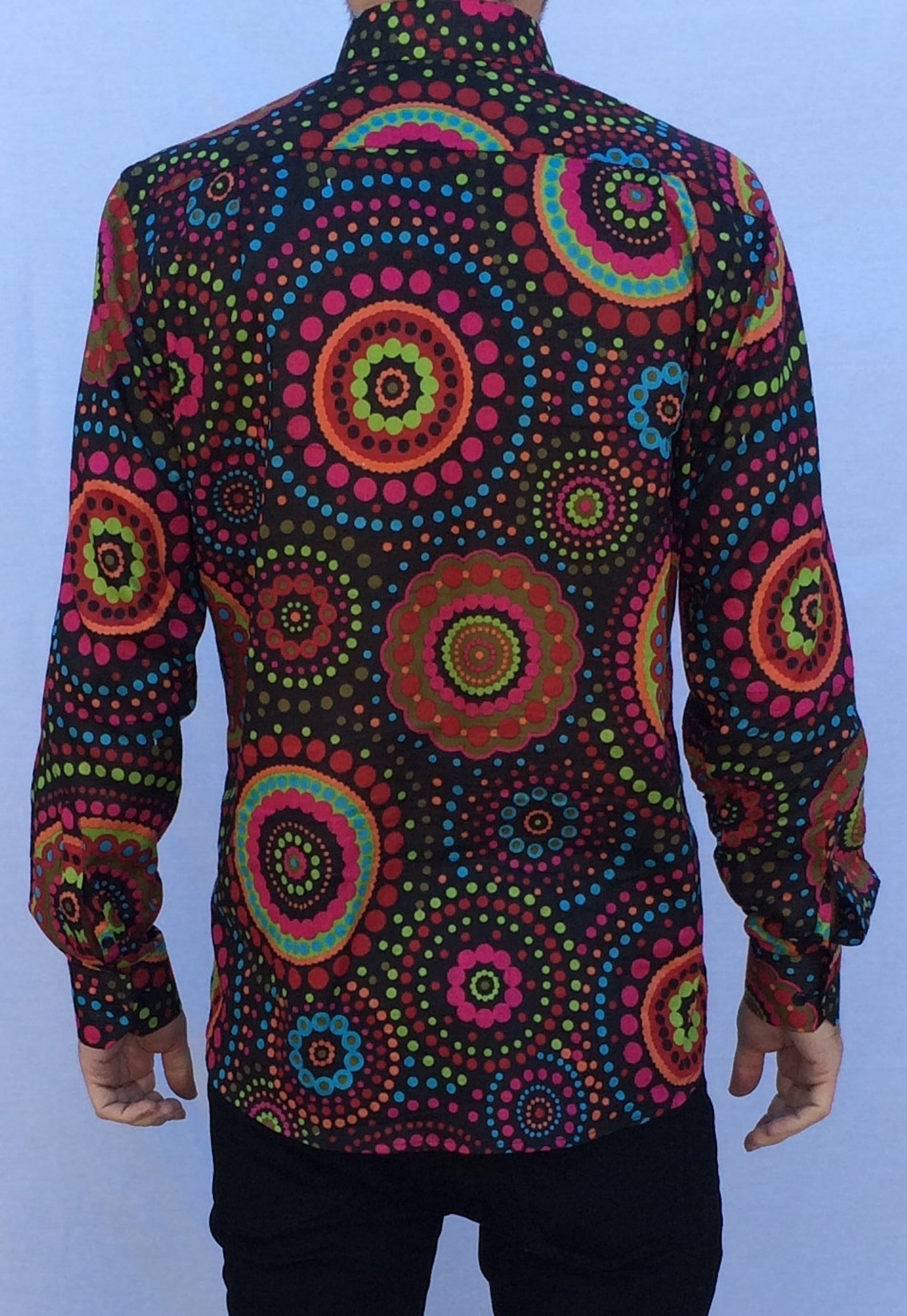 Limited Edition Mens Shirt, Purple/green Long Sleeve Shirt, Vibrant ...