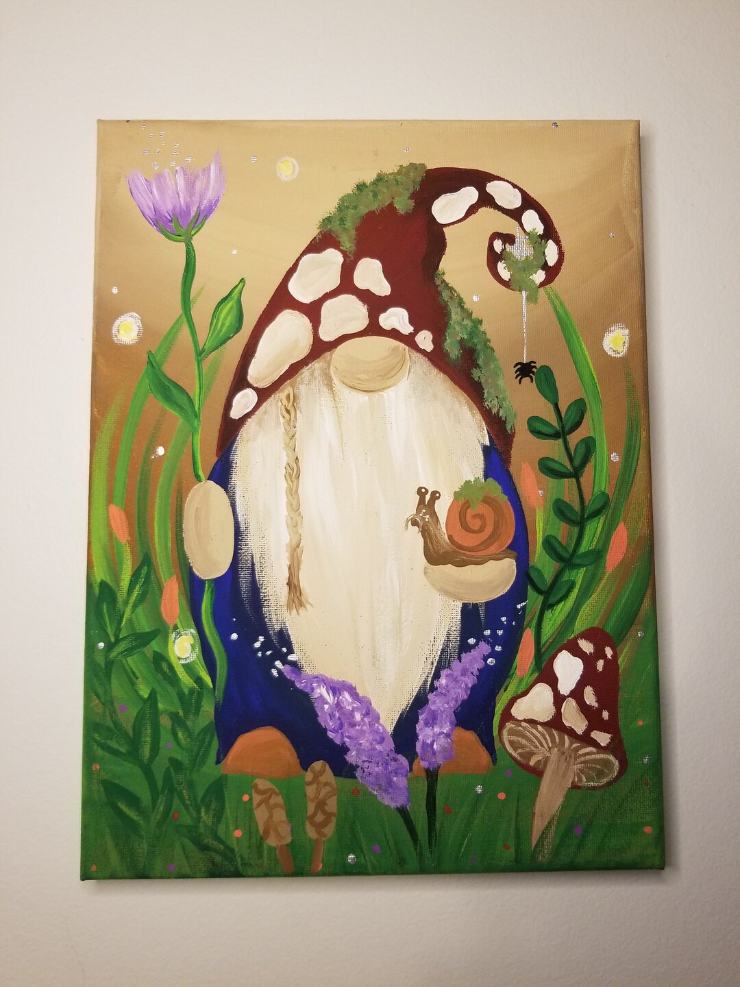Garden Gnome Canvas - Etsy