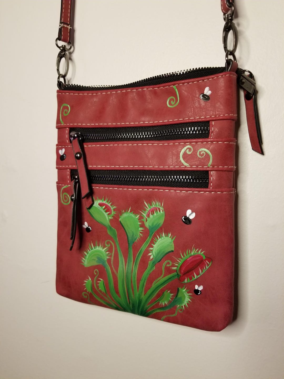 Handpainted Red Venus Fly Trap Purse - Etsy