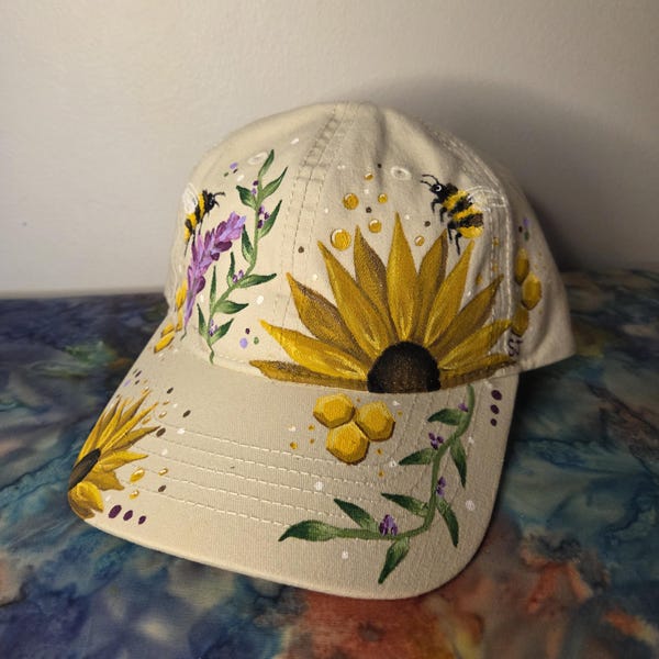 Handpainted Baseball Cap - Etsy