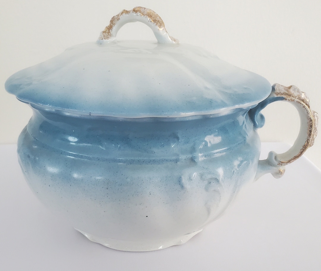 Vintage Chamber Pot With Lid - Etsy