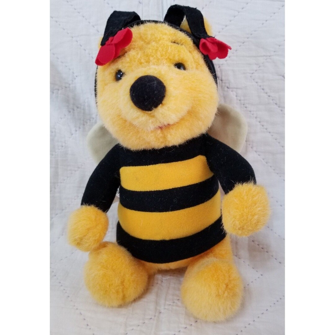 Vintage 9" Disney Winnie Pooh Plush Honeybee Costume 1997 Mattel ...