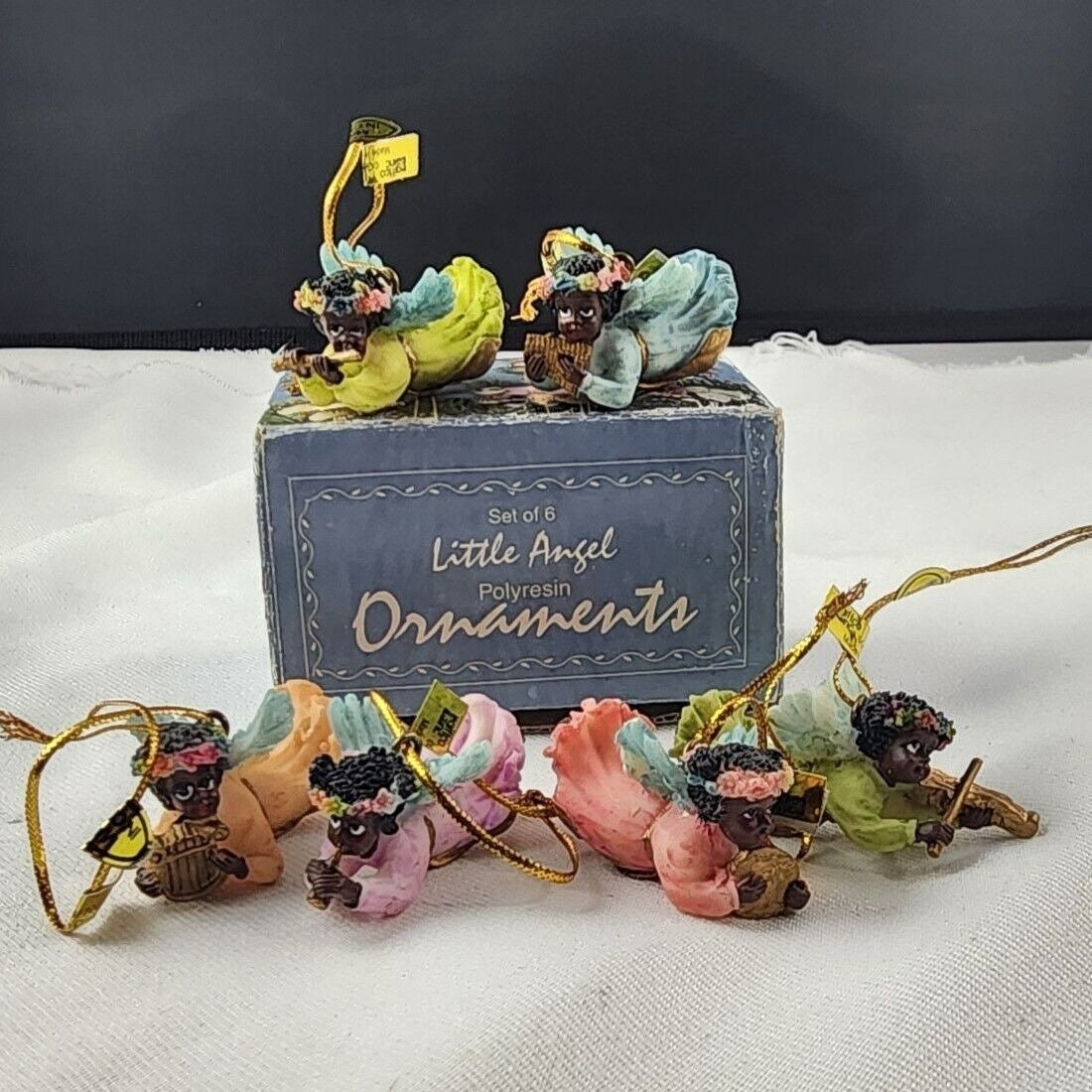 Giftco Set of 6 Little Angel Instrument Playing Poly Resin Christmas ...