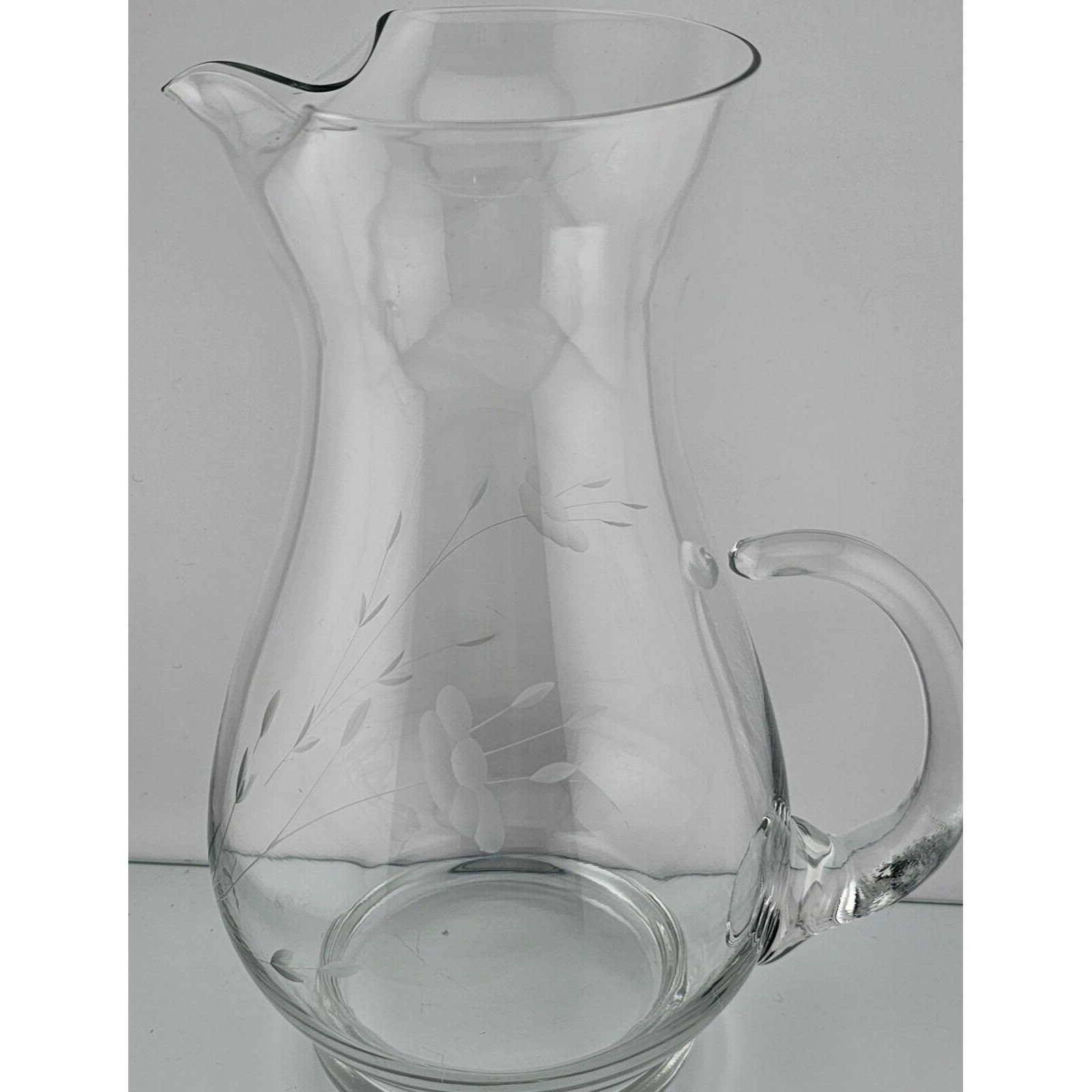 Princess House Heritage Crystal Pitcher With Ice Lip 10.2" Etched ...
