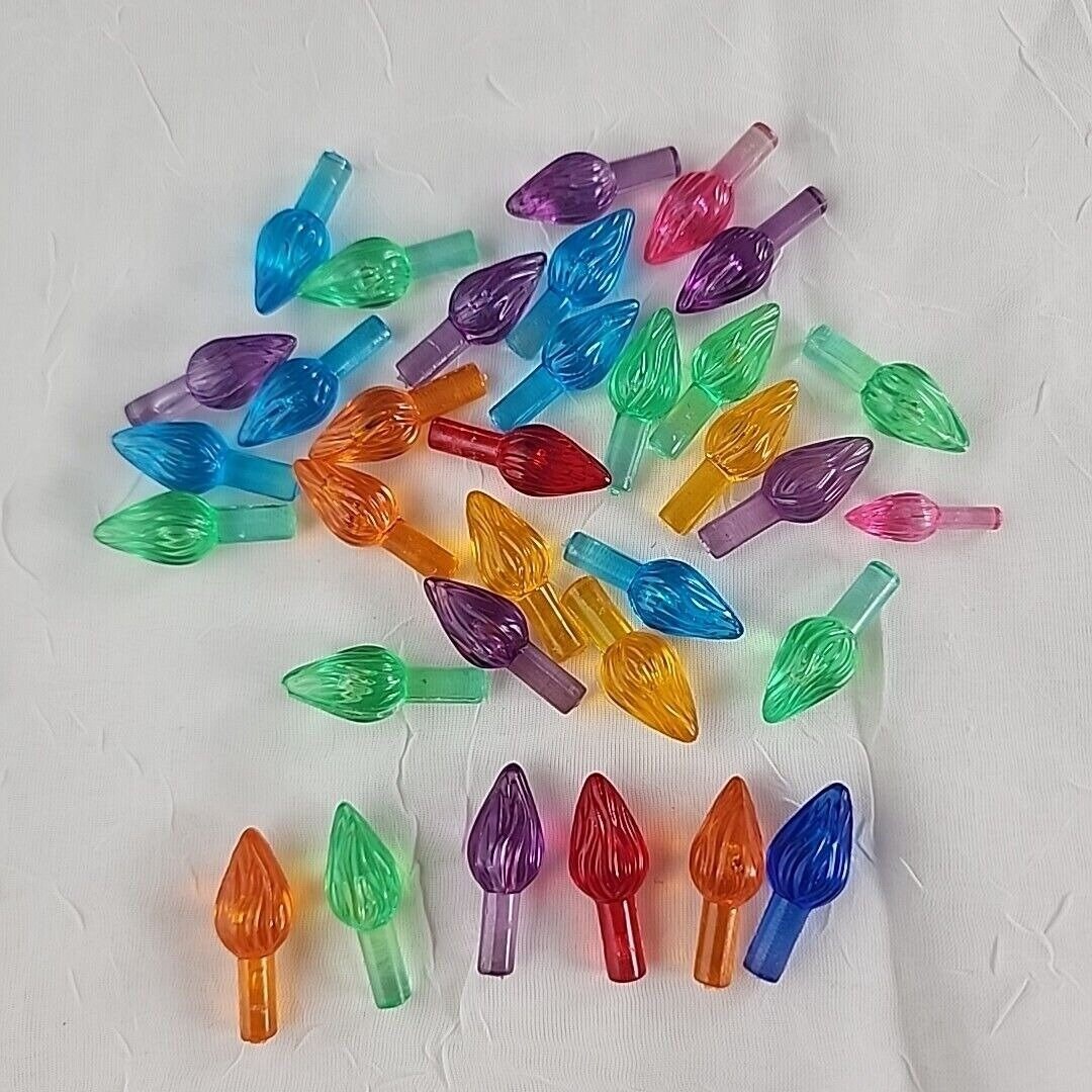 33 Replacement Small Twist Flame Lights Bulbs Peg for Ceramic Christmas ...