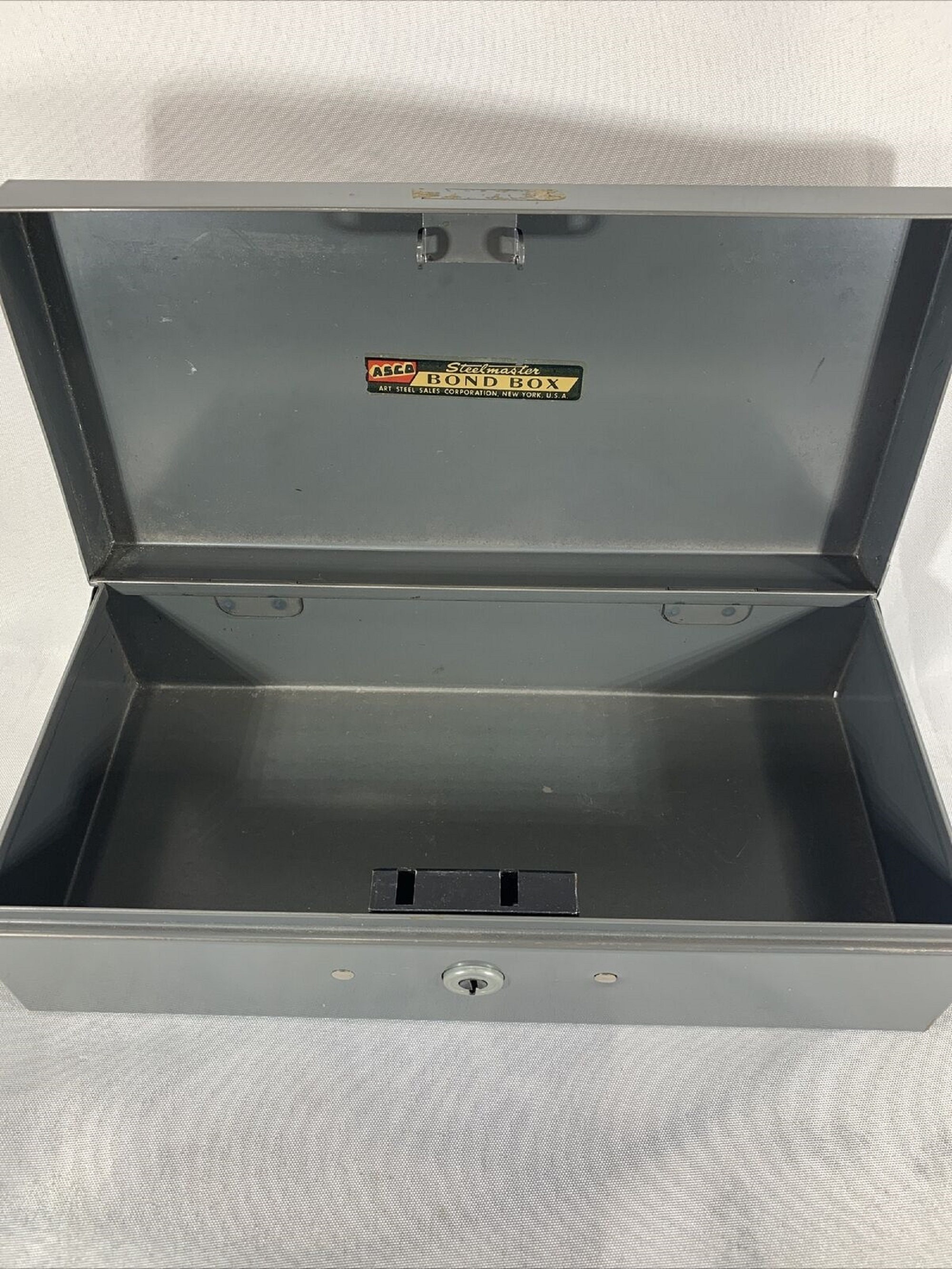 Asca Steelmaster Bond Box Cash Box Vintage Industrial Mid-century ...