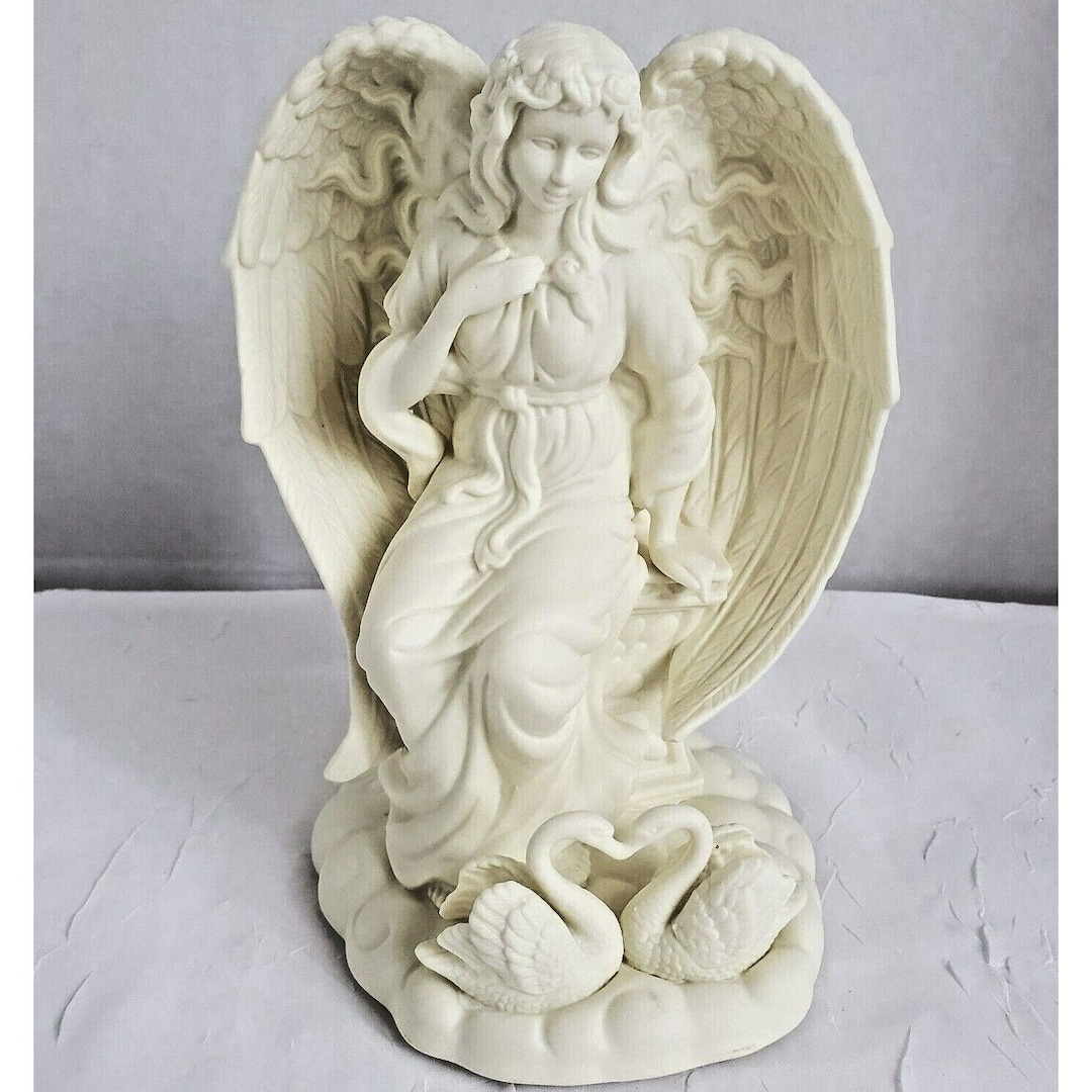 Partylite Angel of Love Taper Candle Holder P7888 Retired Cream Bisque ...