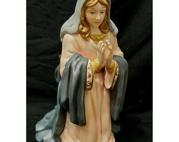 MARY Nativity Figure Kirkland Signature Blue Box 75177 Matte Gold Trim ...