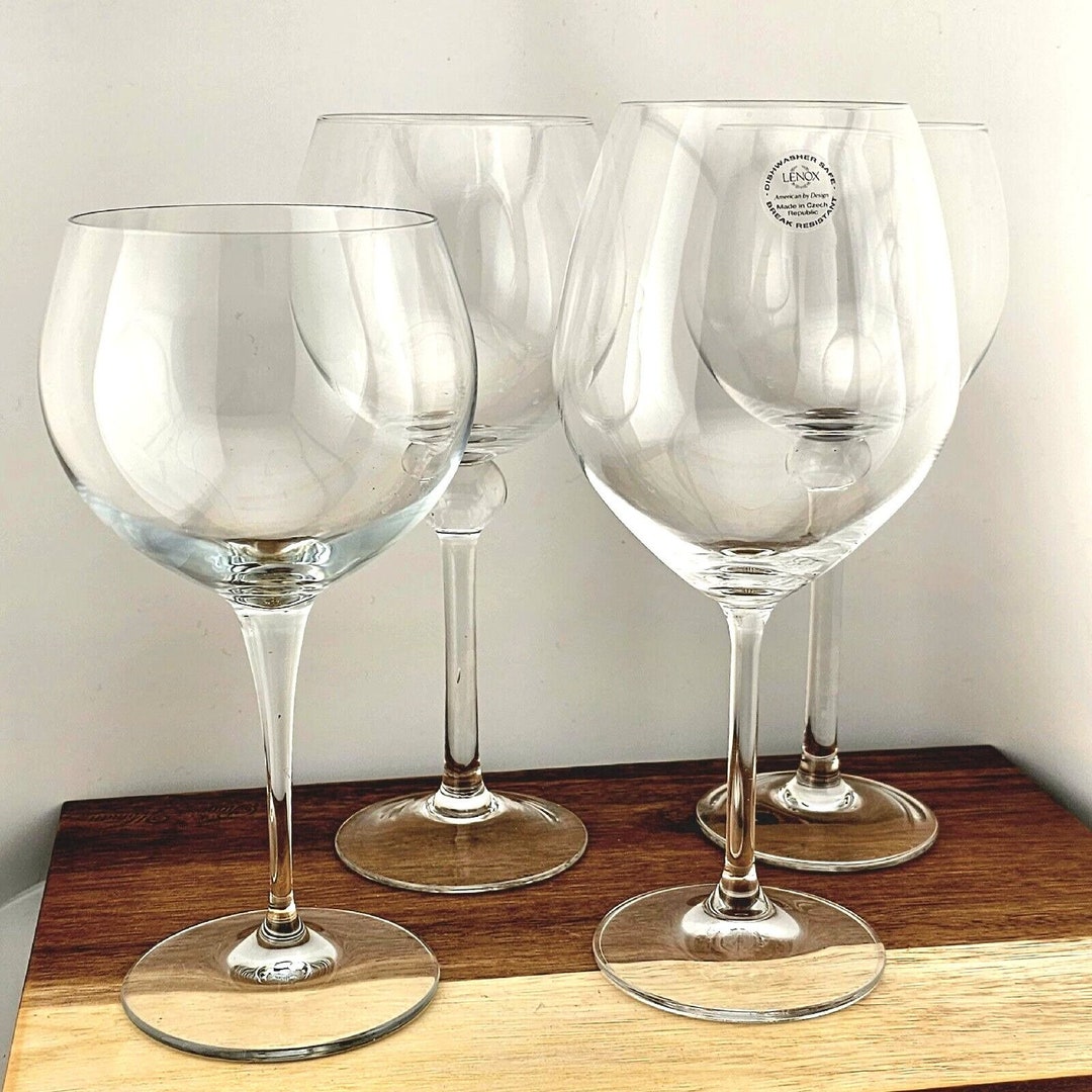4 Party Mix Balloon Wine Goblets Red Wine Glasses Unique Mismatched Set ...