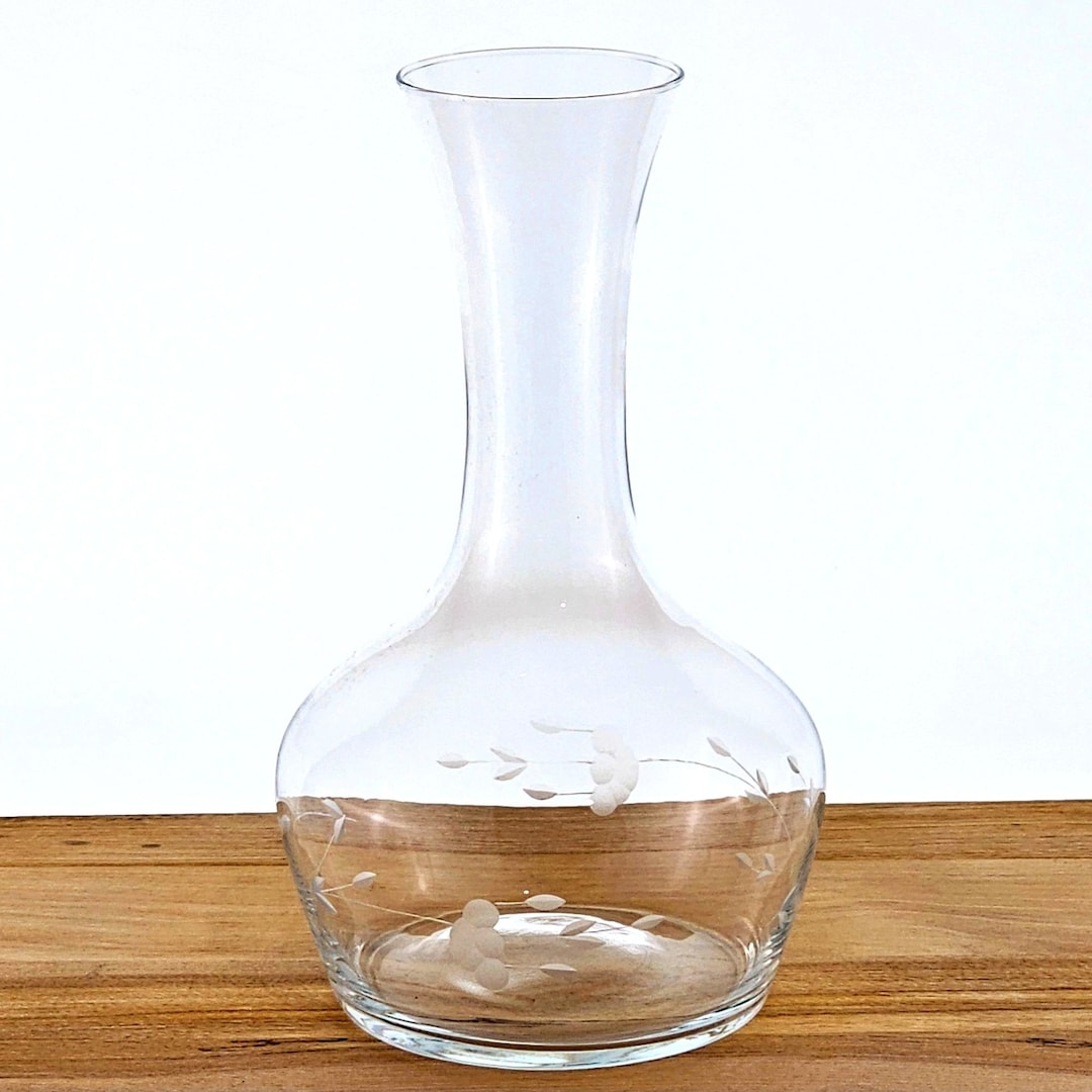 Princess House Crystal Heritage Wine Decanter Carafe Vintage 1980s - Etsy
